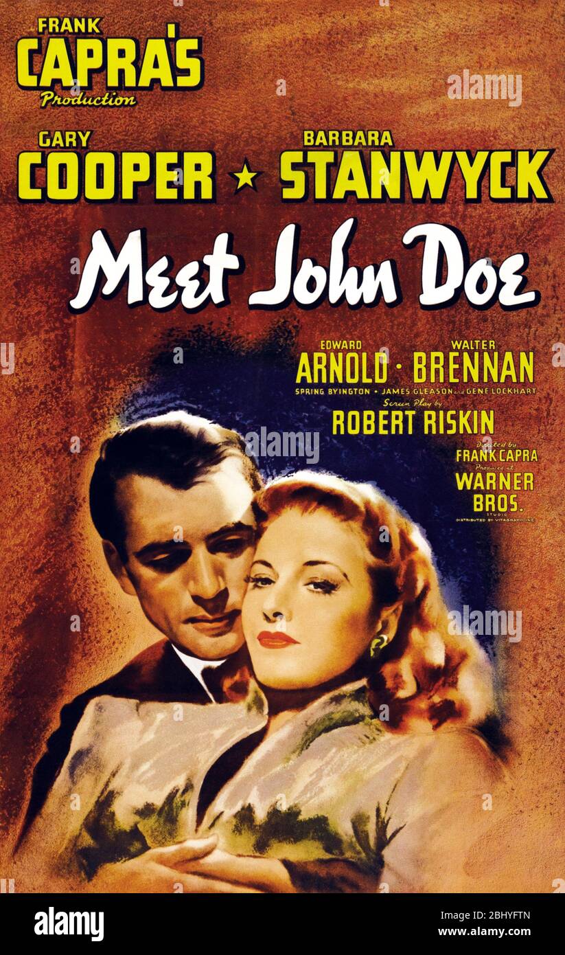 Meet John Doe Year: 1941 USA Director: Frank Capra Gary Cooper, Barbara ...