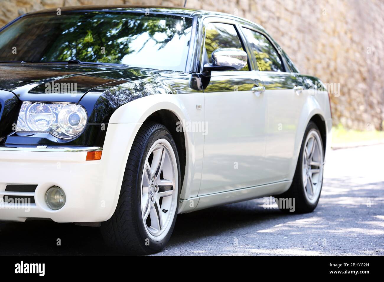 Modern car outdoors Stock Photo - Alamy
