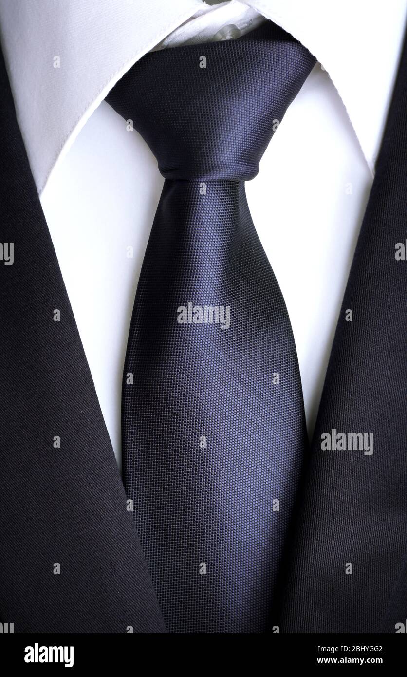 Male jacket with shirt and tie close up Stock Photo - Alamy