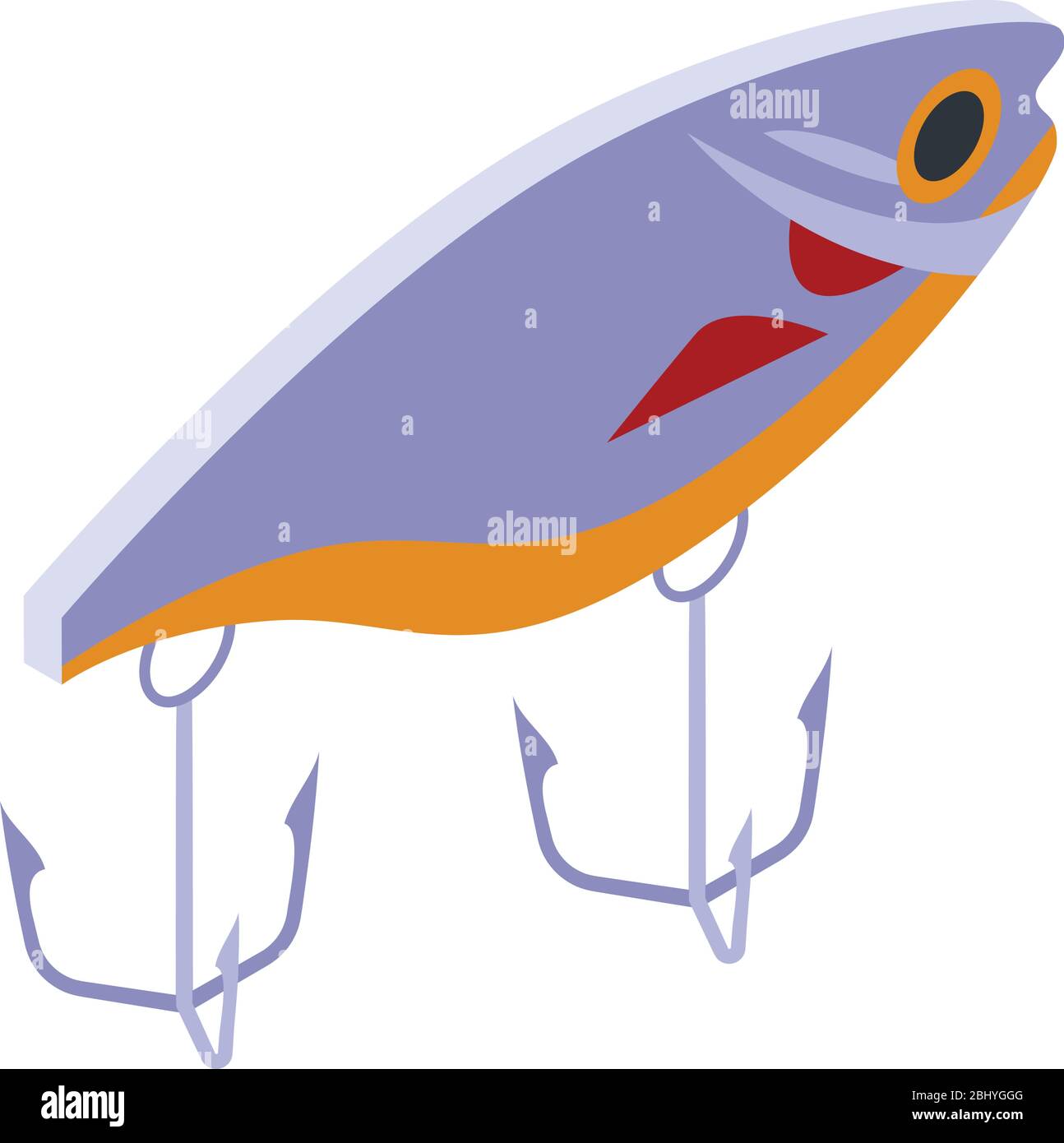 Fake fish bait icon, isometric style Stock Vector Image & Art - Alamy