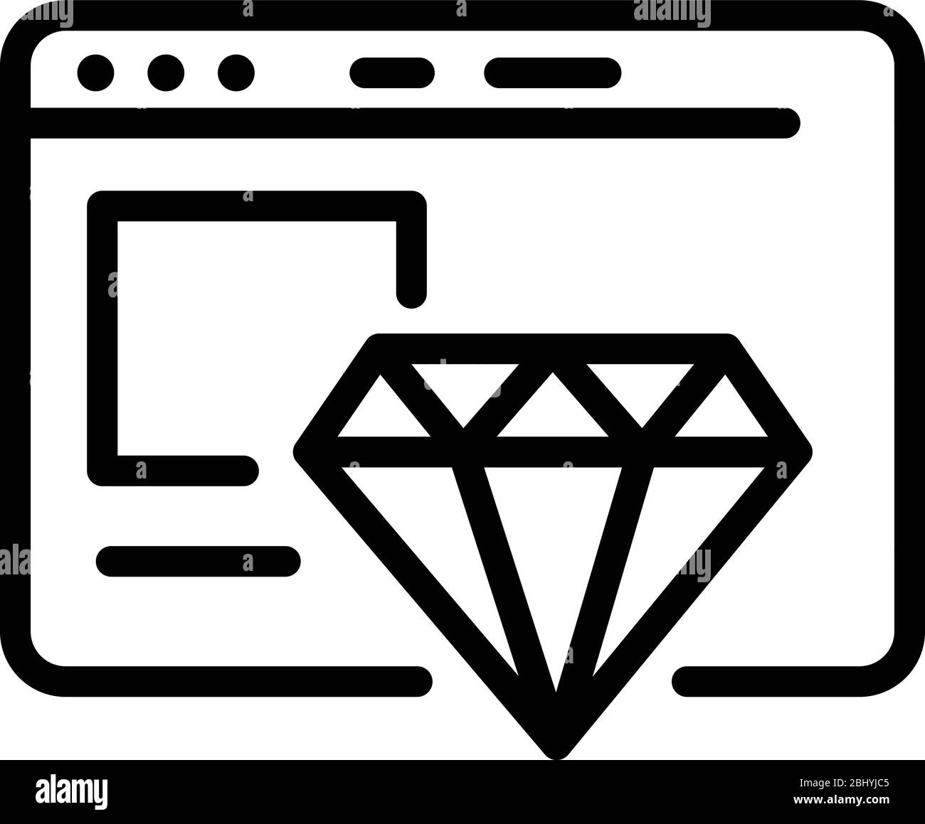 Diamond web design icon, outline style Stock Vector Image & Art - Alamy