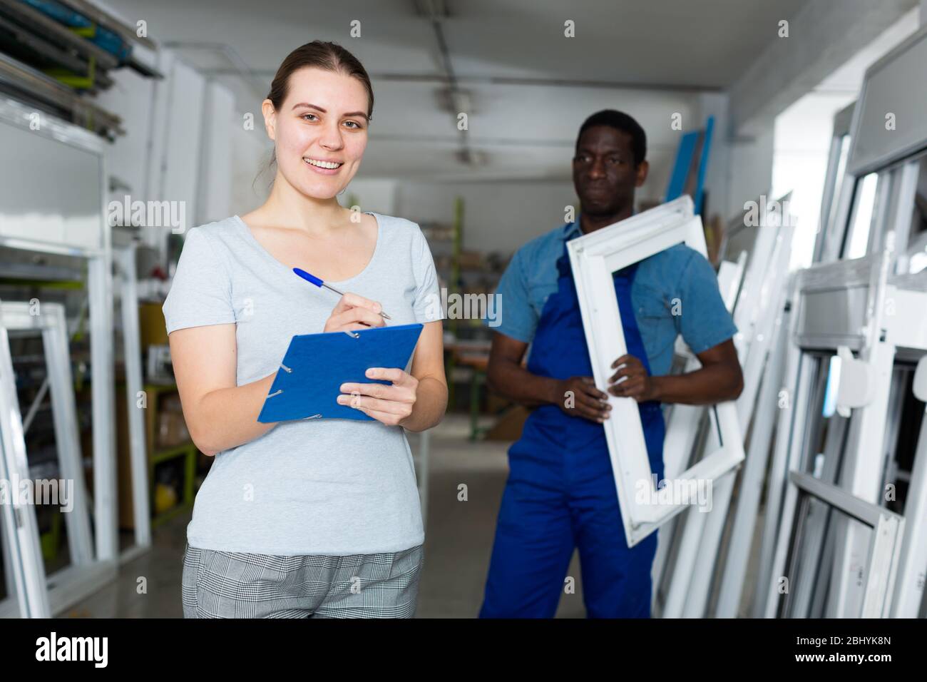 Choosing window frame in hi-res stock photography and images - Alamy