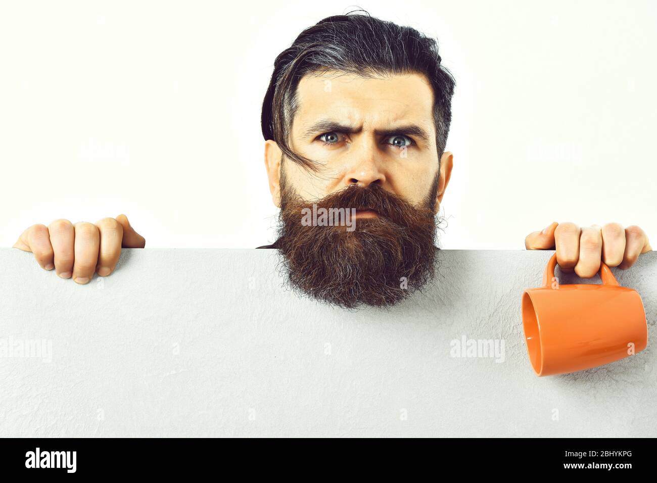 Angry man and long white beard hi-res stock photography and images - Alamy