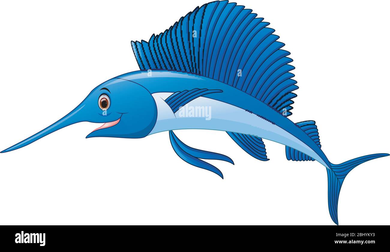 illustration of marlin fish cartoon Stock Vector Image & Art - Alamy