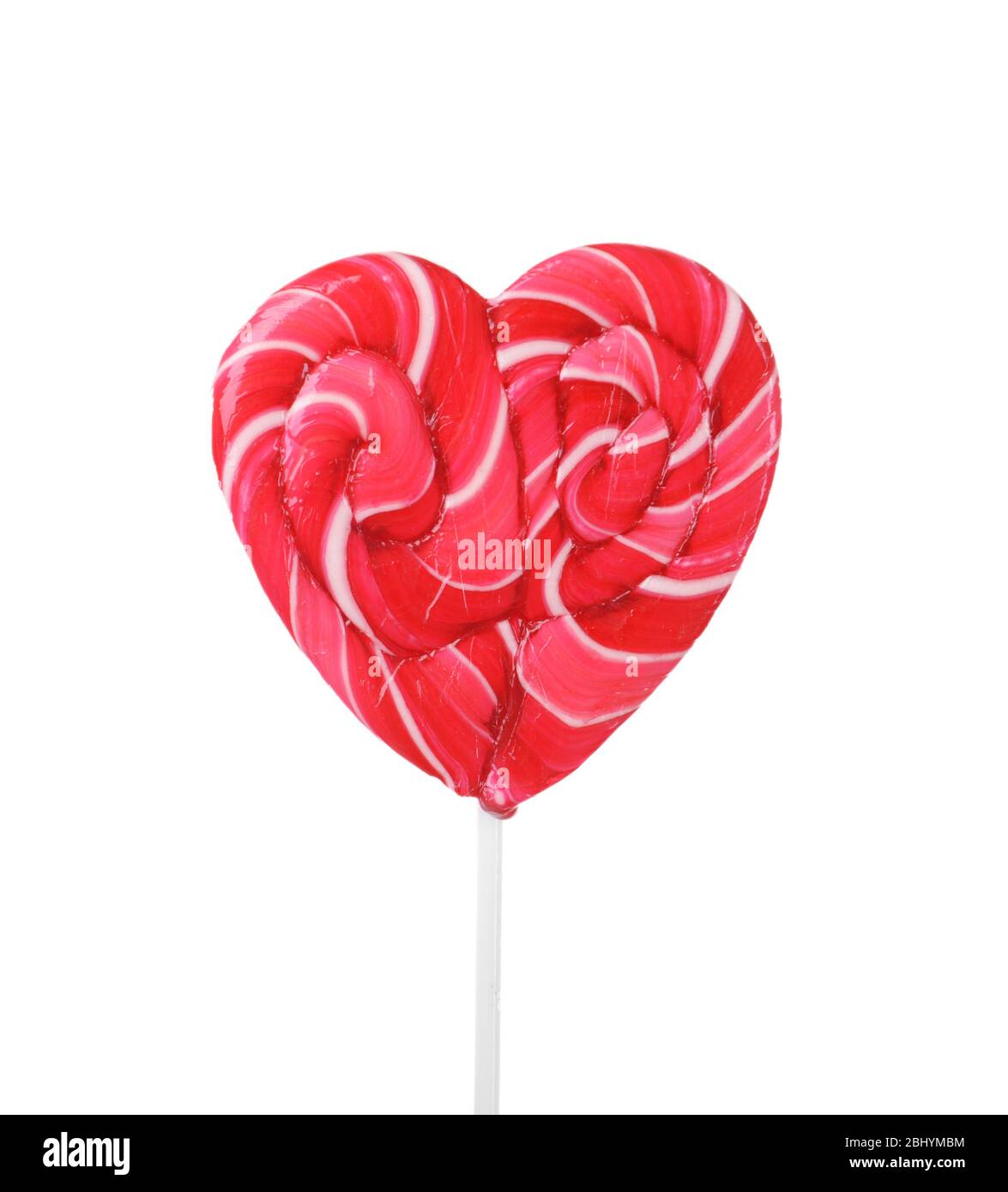 Heart shaped lollipop isolated on white Stock Photo - Alamy