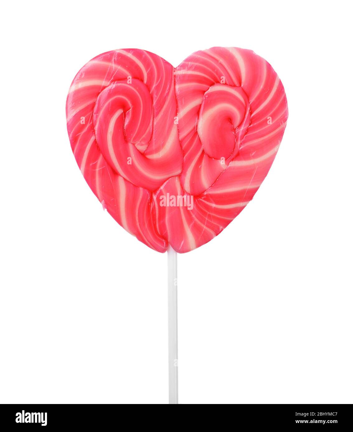 Heart shaped lollipop isolated on white Stock Photo - Alamy