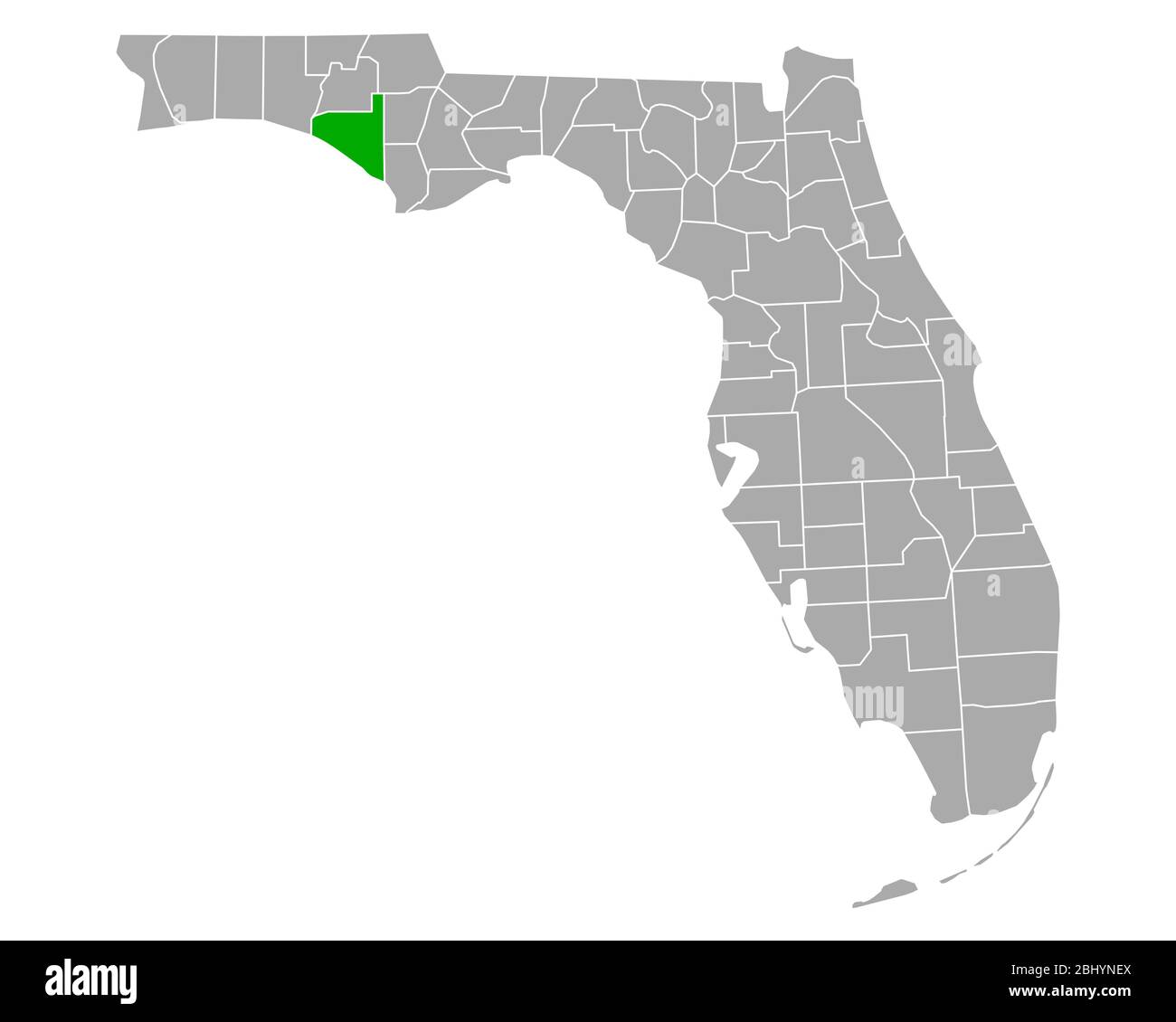 Map of Bay in Florida Stock Photo - Alamy