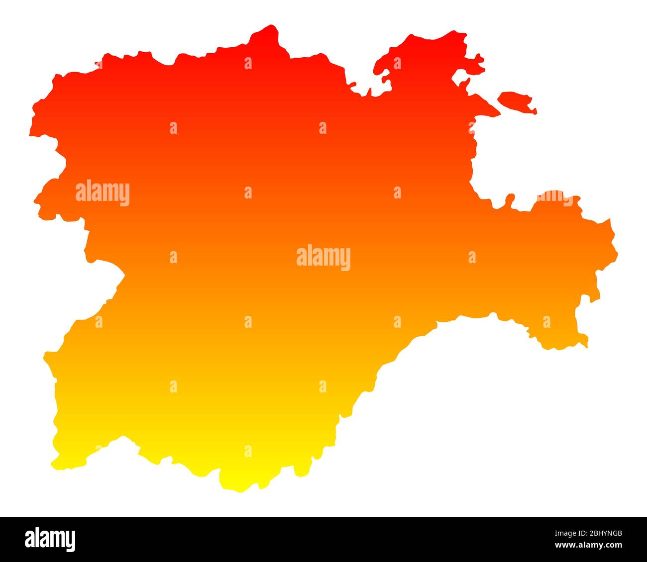 Map of Castile and Leon Stock Photo - Alamy