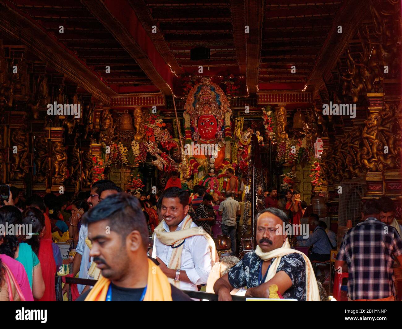 Statue of a Marikamba devi goddess Stock Photo - Alamy