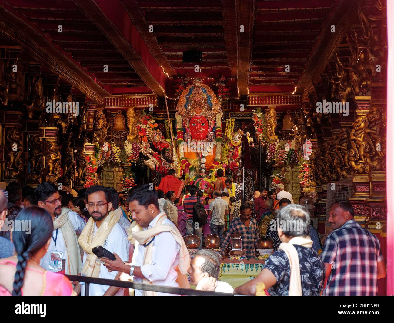 Statue of a Marikamba devi goddess Stock Photo - Alamy