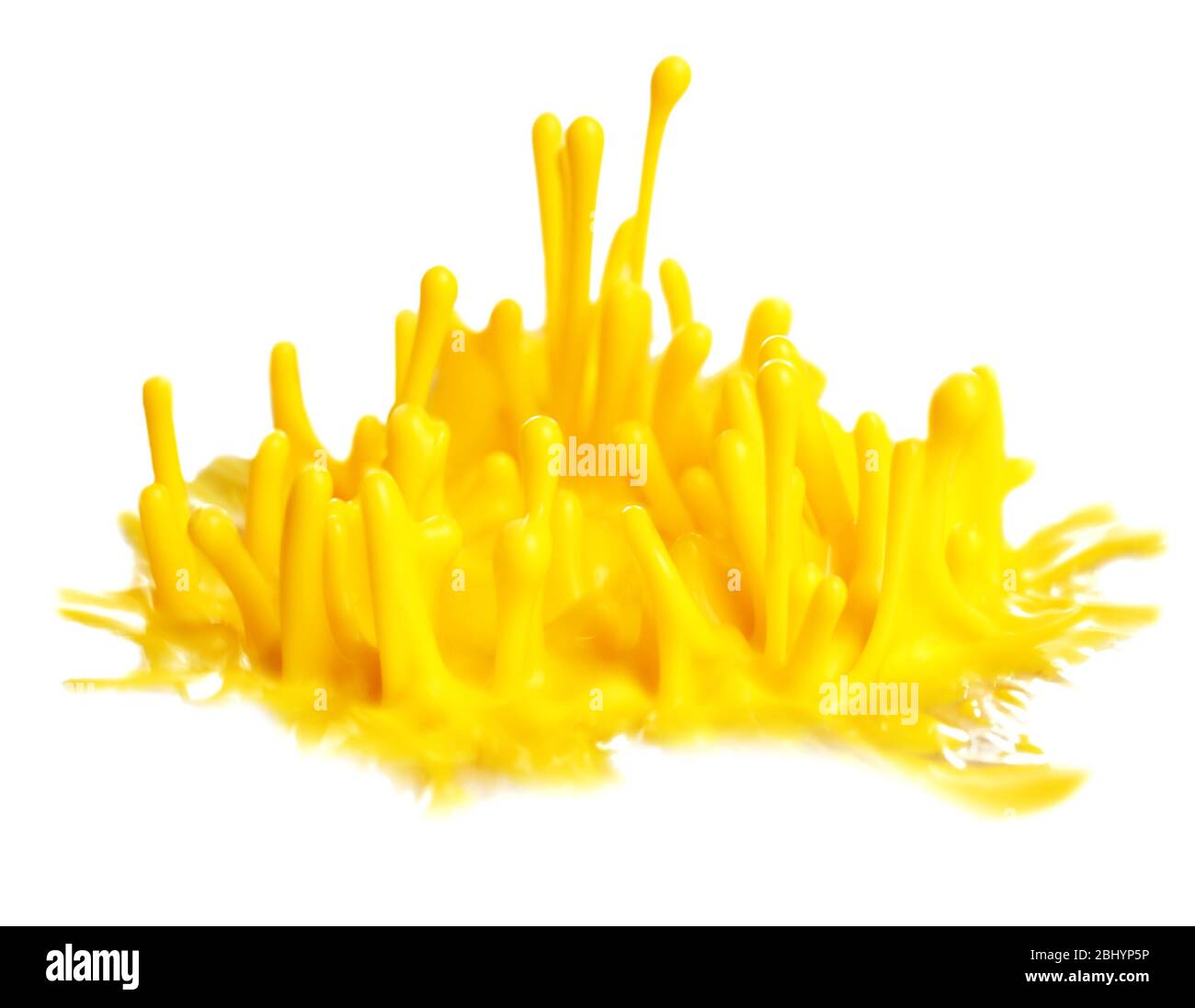 Yellow paint explosions Cut Out Stock Images & Pictures - Alamy