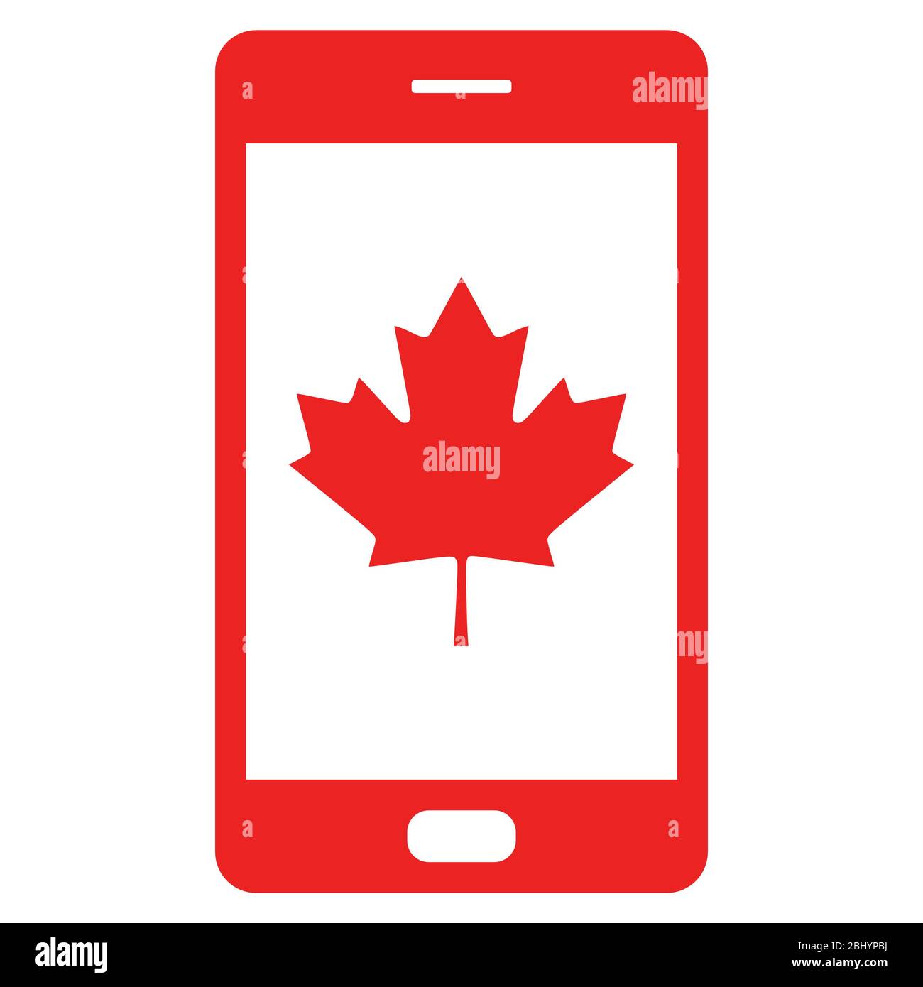 Maple leaf and smartphone Stock Photo - Alamy