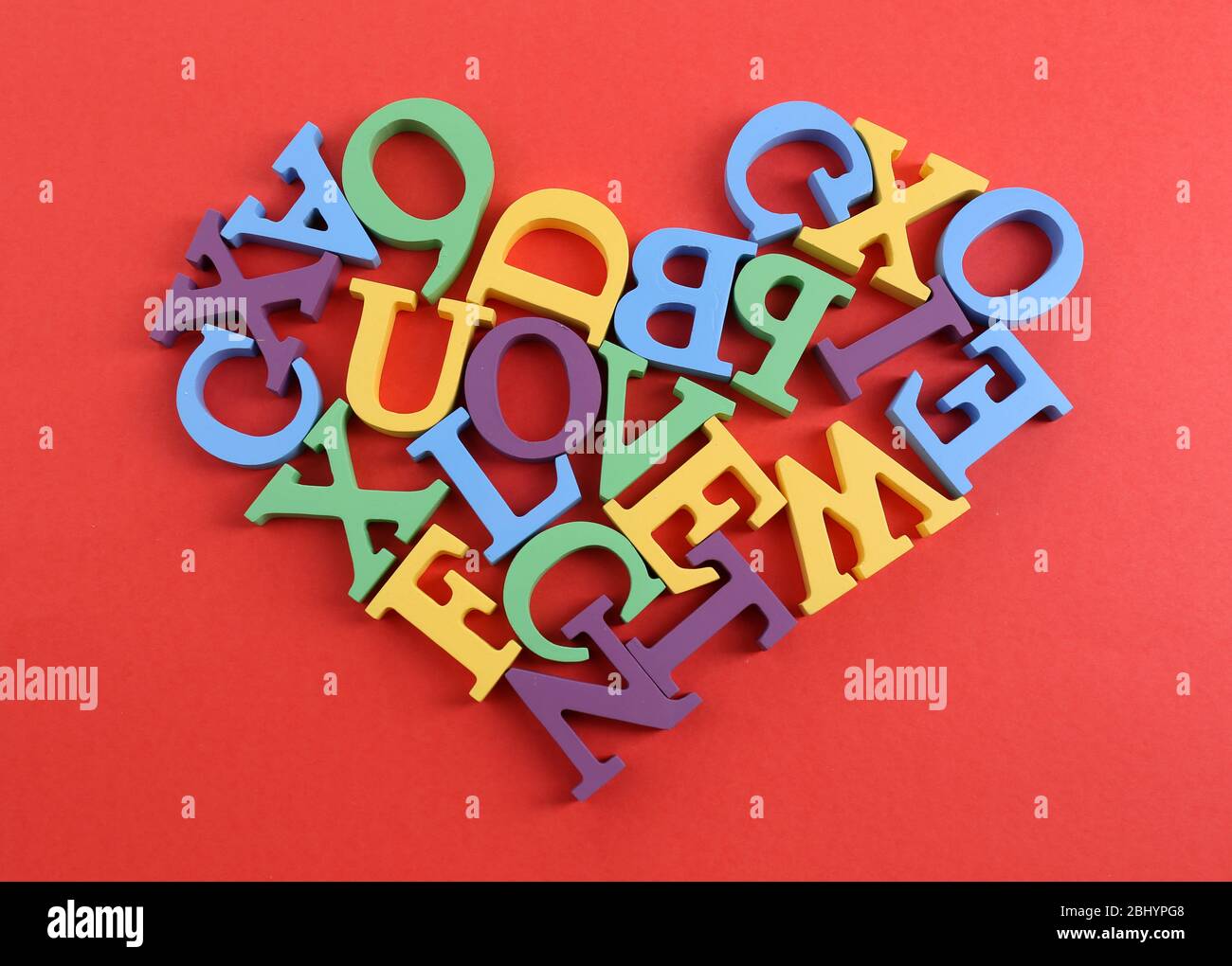 Red blue letters form word hi-res stock photography and images - Alamy