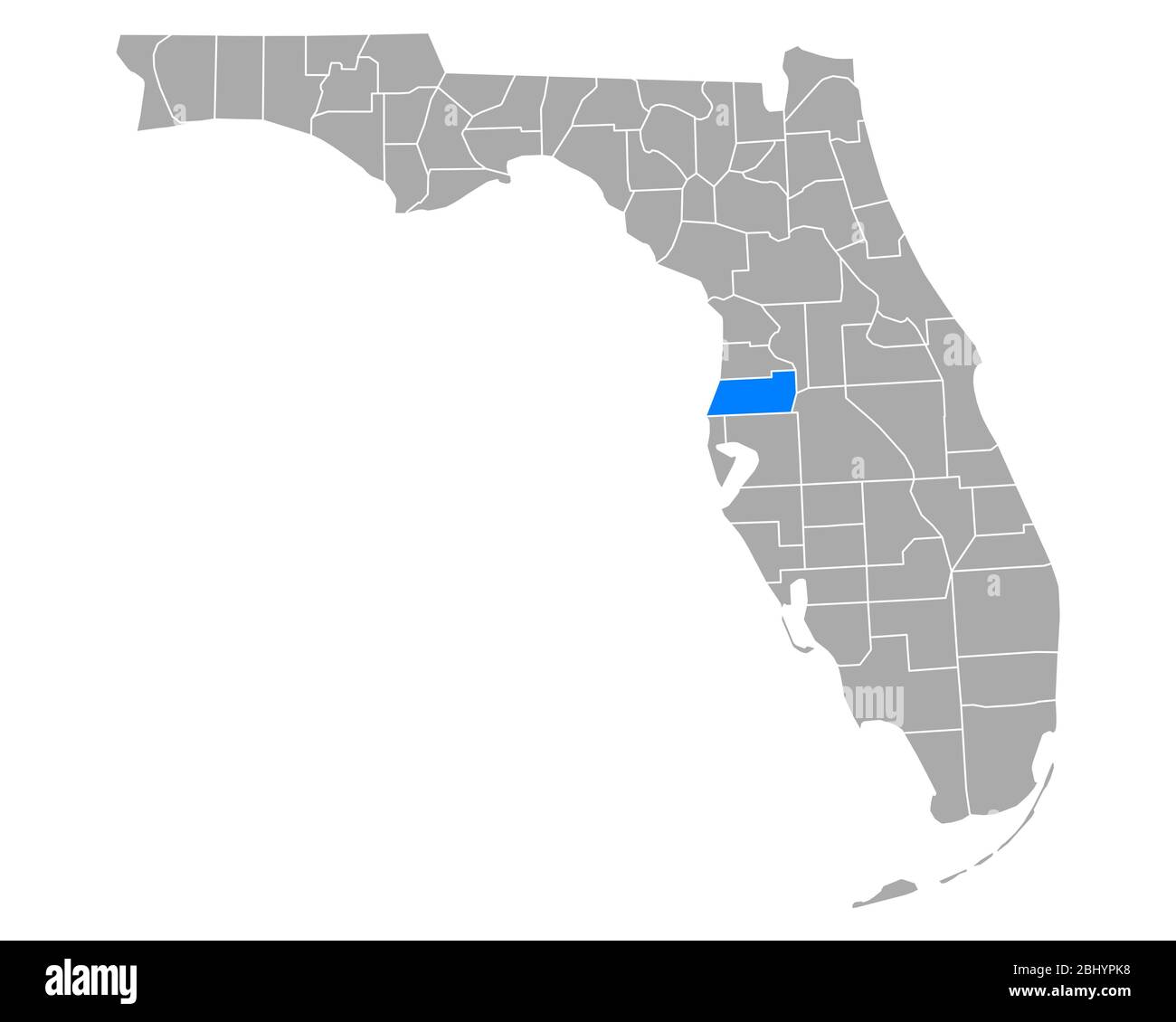 Map of Pasco in Florida Stock Photo - Alamy