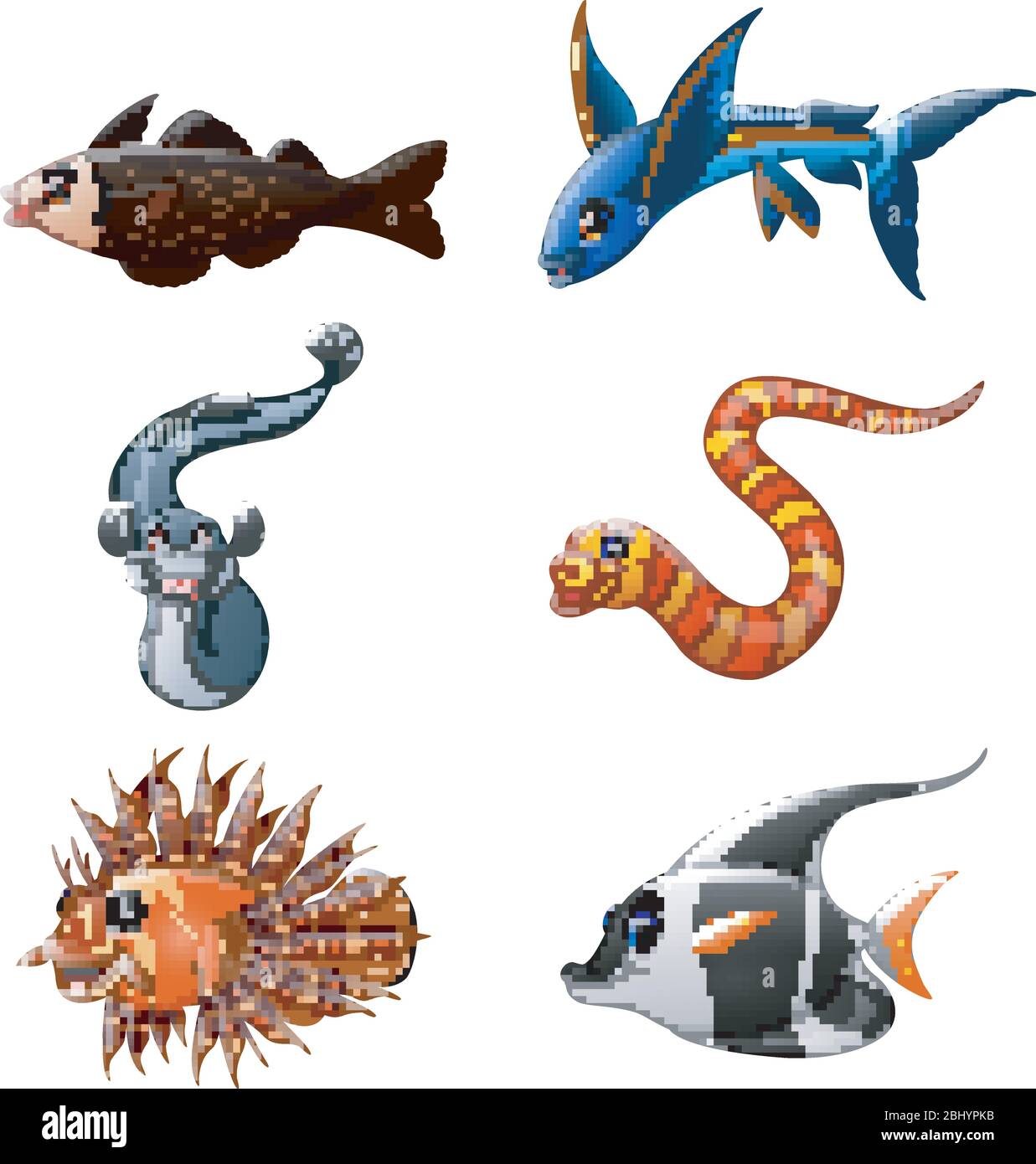 Cute fish collection set Stock Vector Image & Art - Alamy