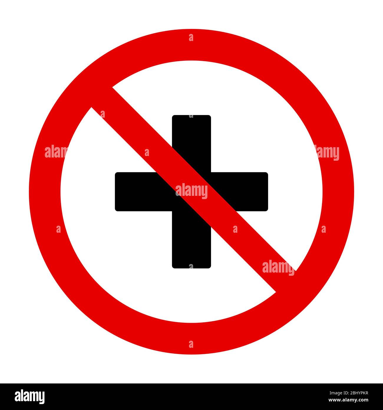 Forbidden sign plus symbol icon Cut Out Stock Images & Pictures - Alamy