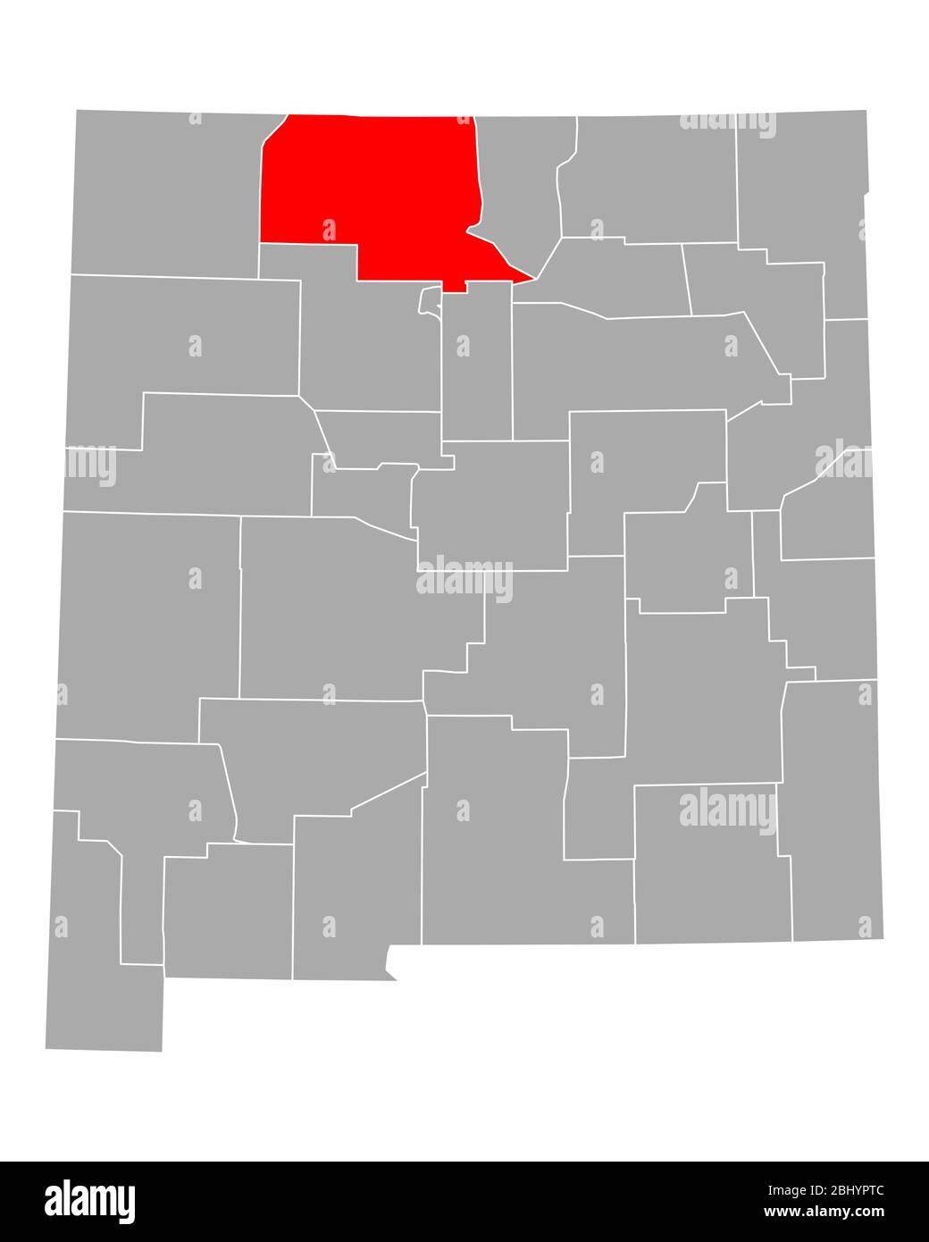 Map of Rio Arriba in New Mexico Stock Photo - Alamy