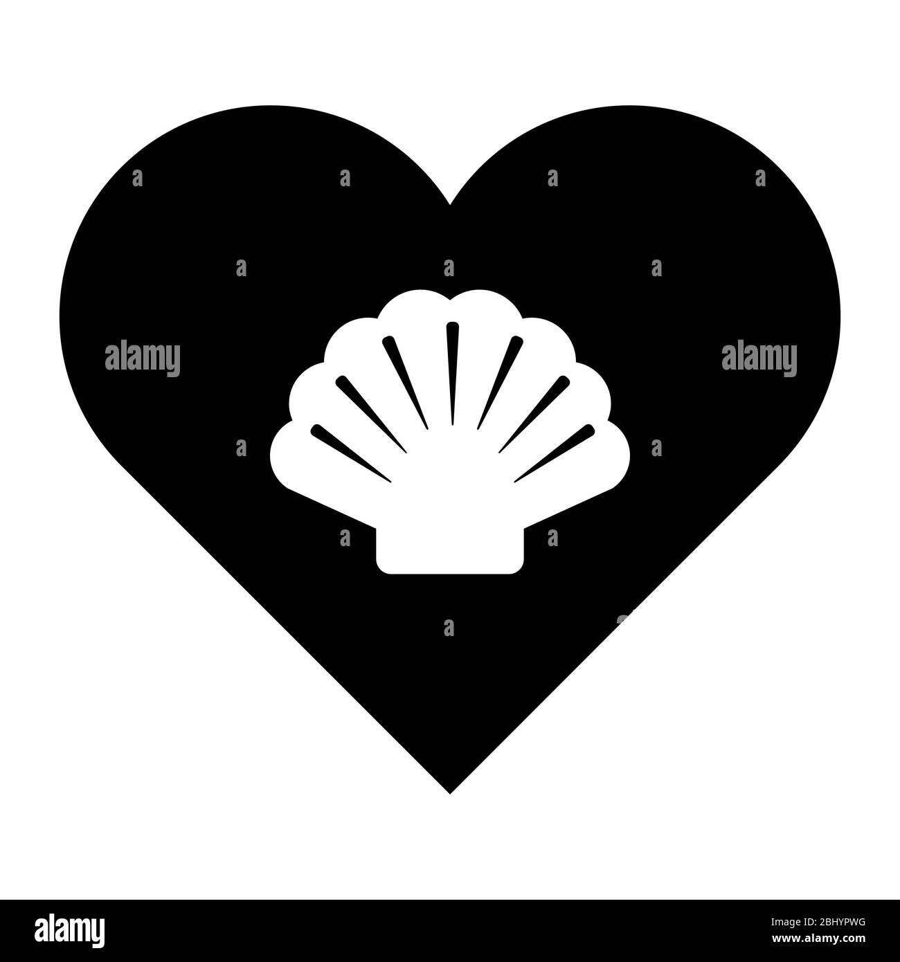 Shell and heart Stock Photo - Alamy