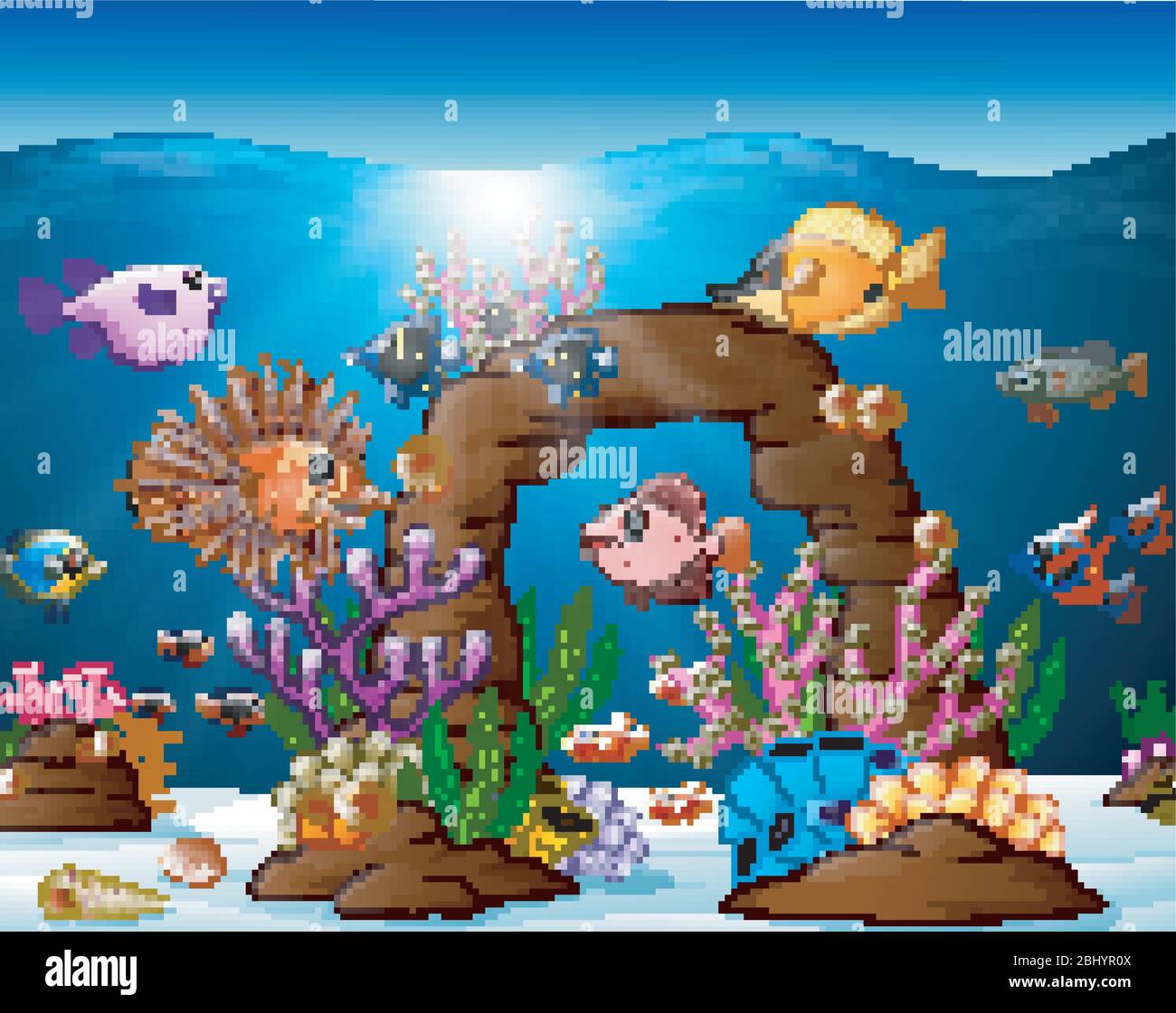 illustration of under the sea Stock Vector Image & Art - Alamy