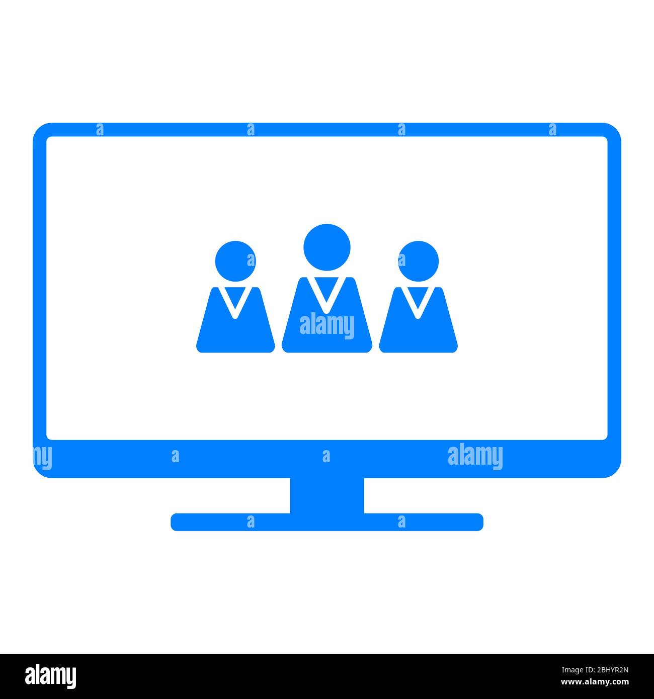 Team and screen Stock Photo - Alamy