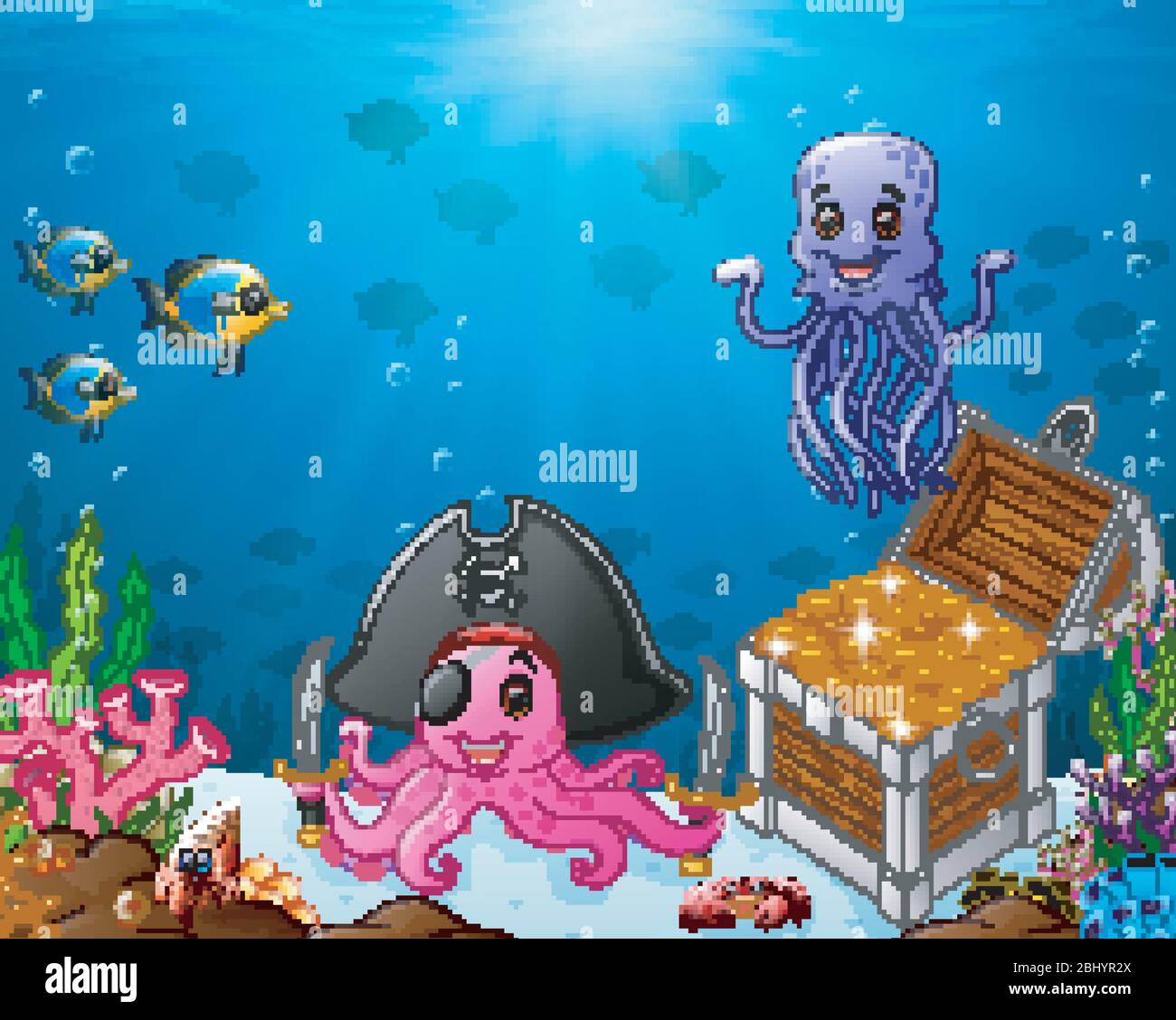 illustration of under the sea Stock Vector Image & Art - Alamy