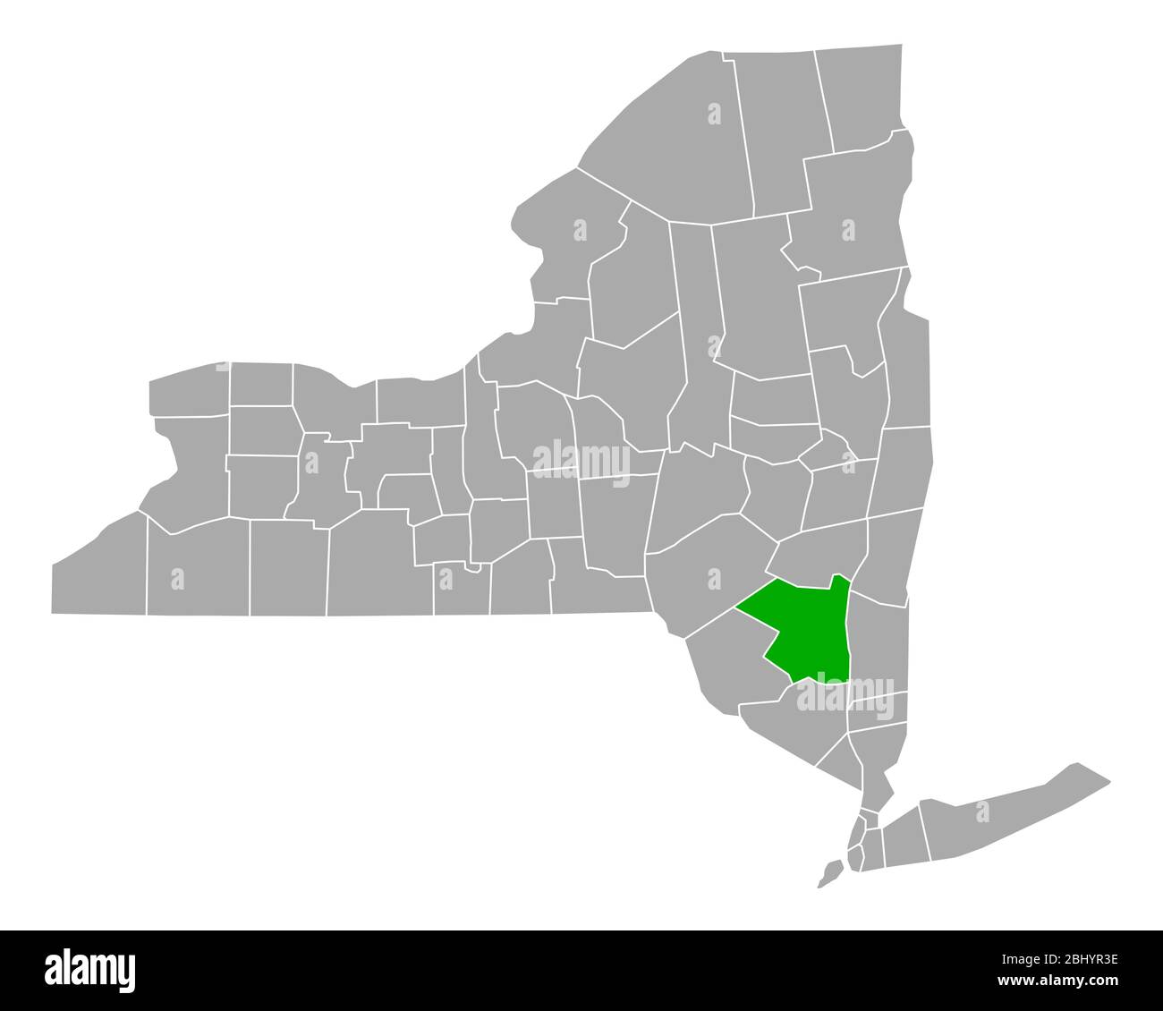 Map of Ulster in New York Stock Photo - Alamy