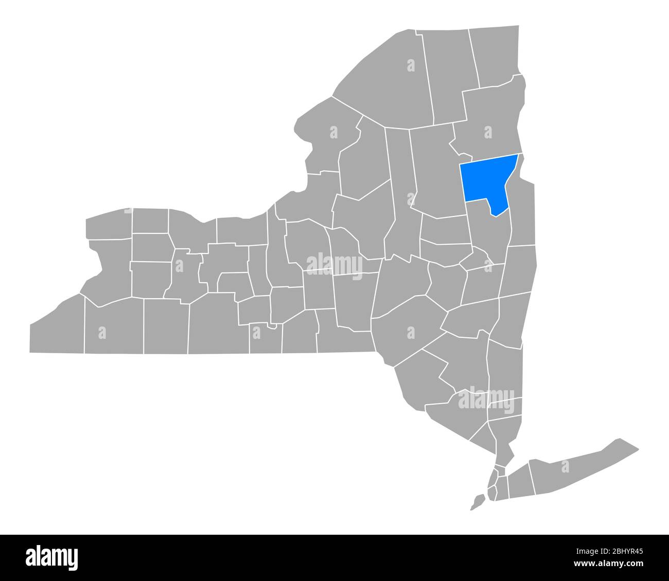 Map of Warren in New York Stock Photo - Alamy