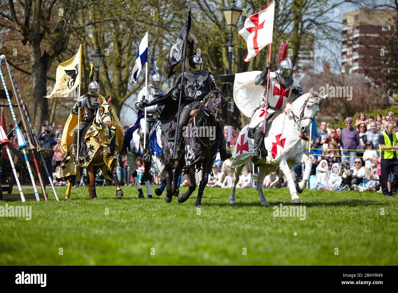 St George's Day Tamworth Castle Grounds Stock Photo - Alamy
