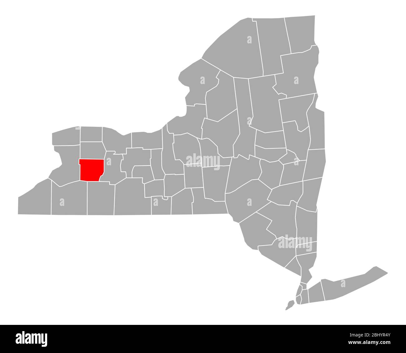 Map of Wyoming in New York Stock Photo - Alamy