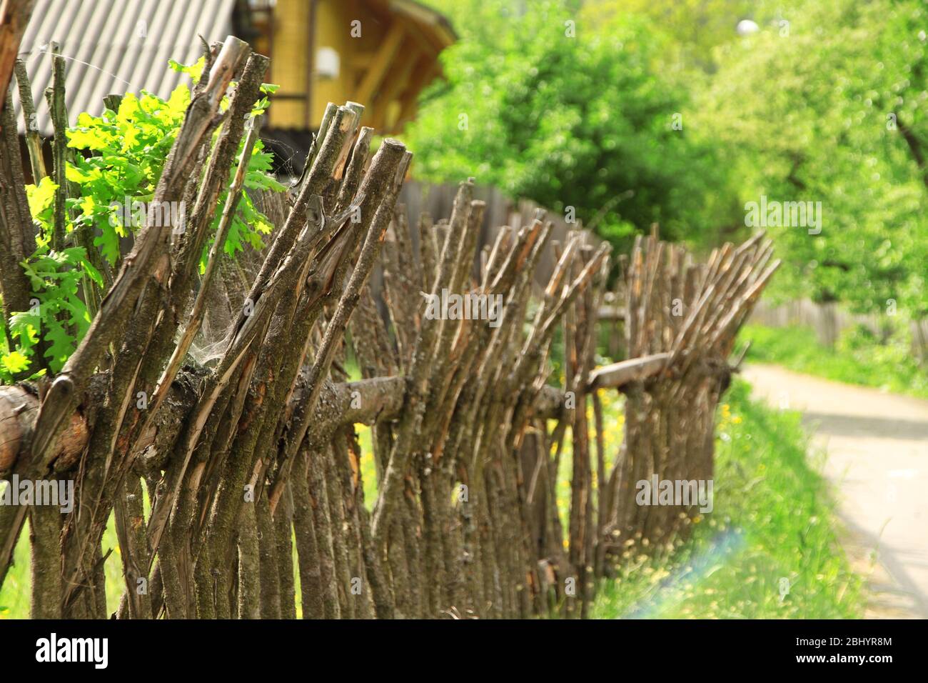 Wooden walkway along road hi-res stock photography and images - Alamy