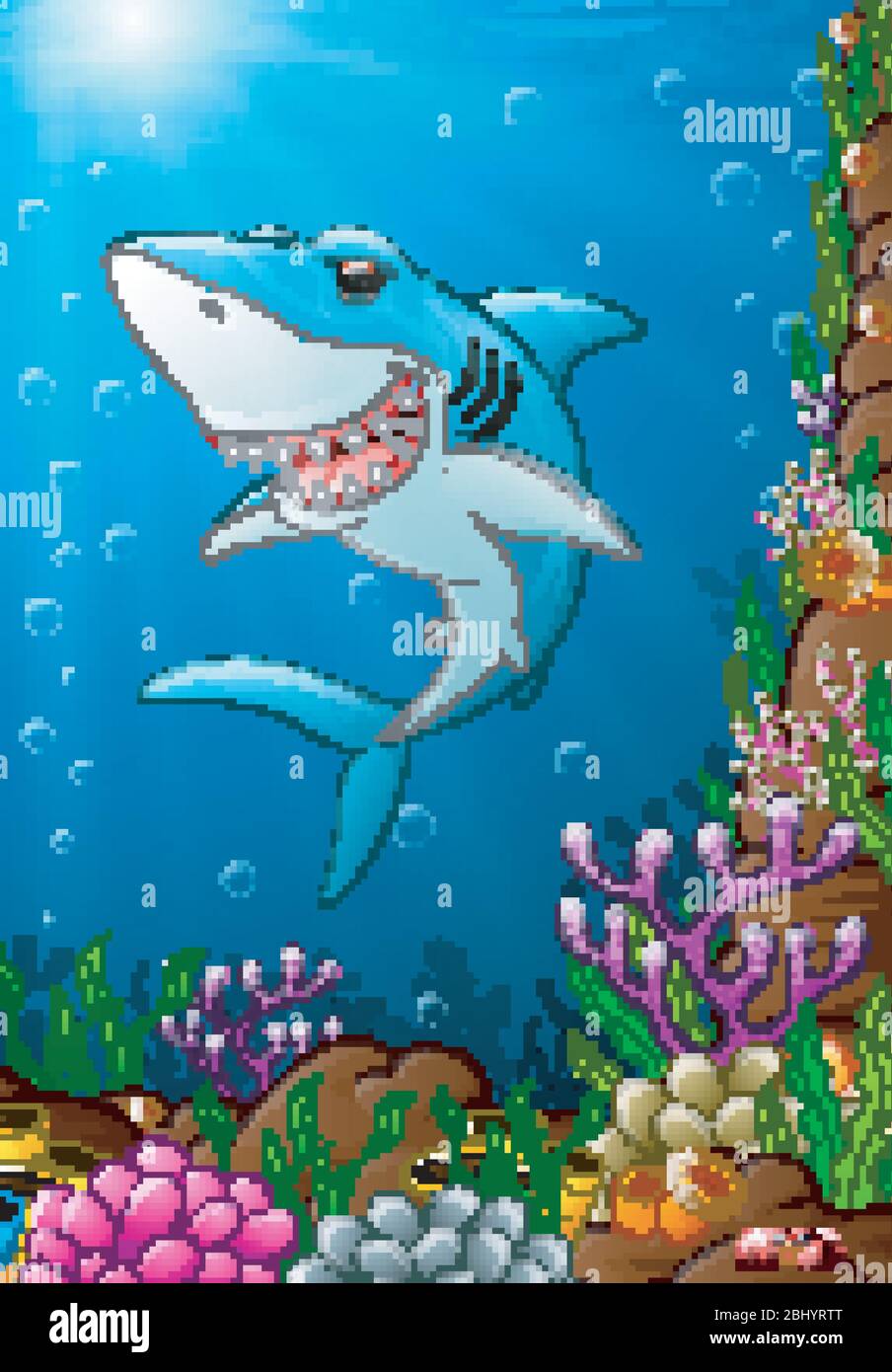 illustration of under the sea Stock Vector Image & Art - Alamy