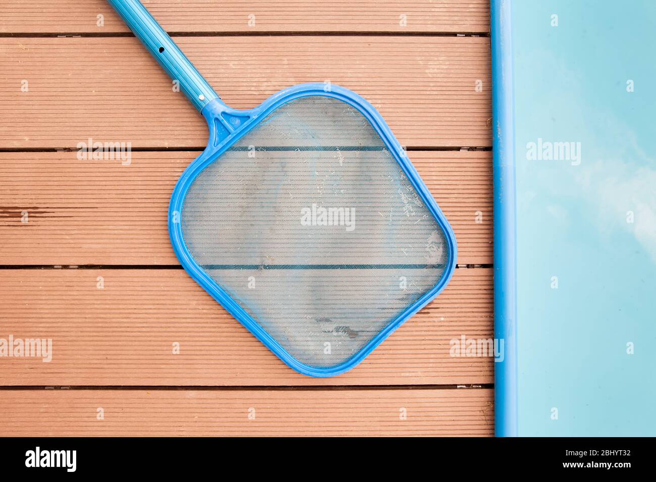 Hand sieves, net for grime, disrt by the pool, maintenance, swimming ...