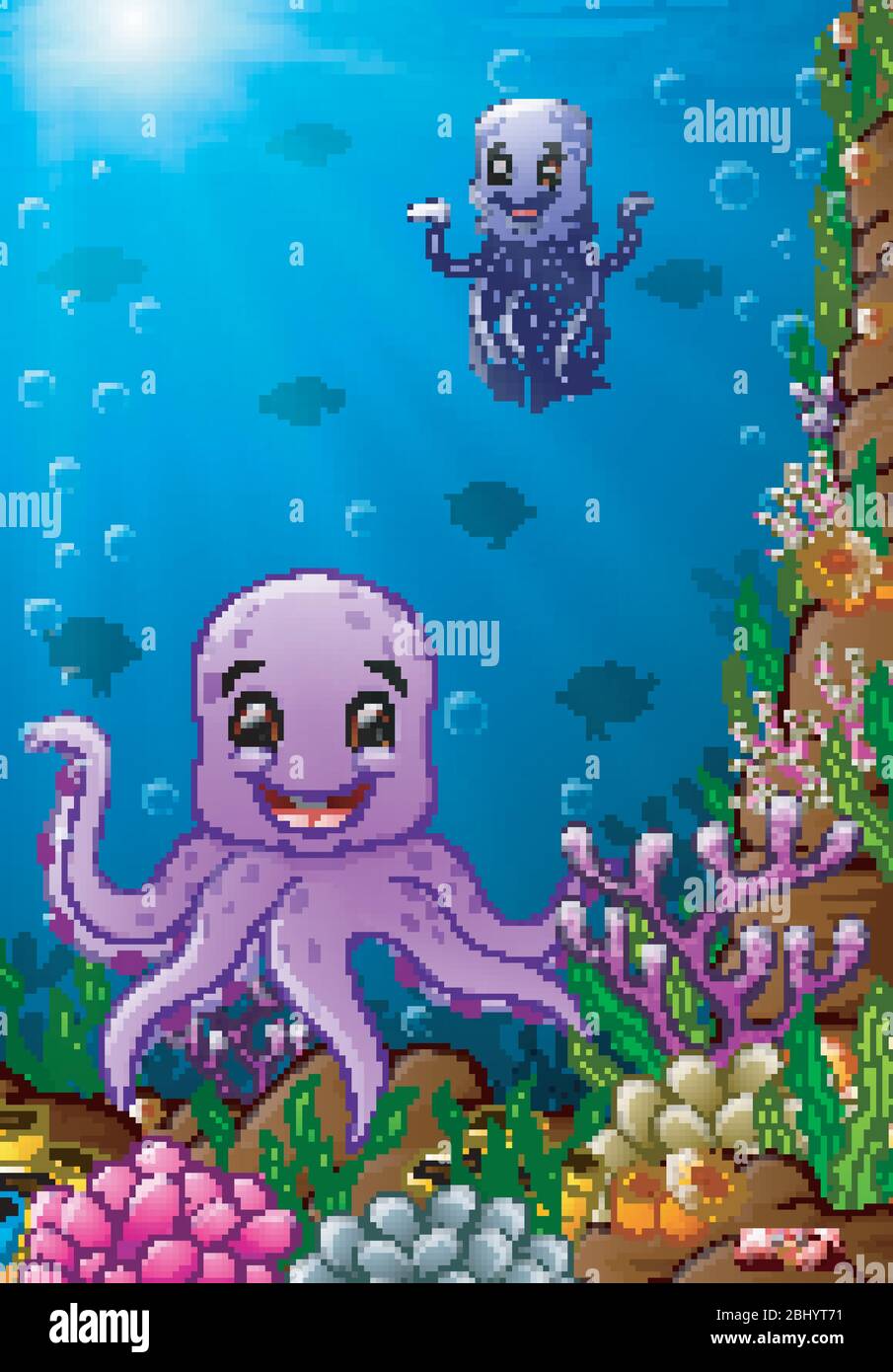 illustration of under the sea Stock Vector Image & Art - Alamy