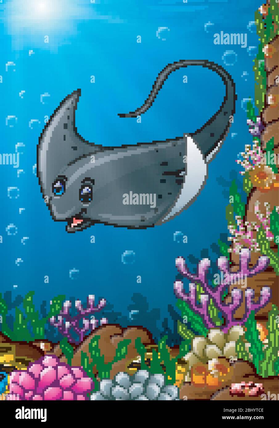 illustration of under the sea Stock Vector Image & Art - Alamy