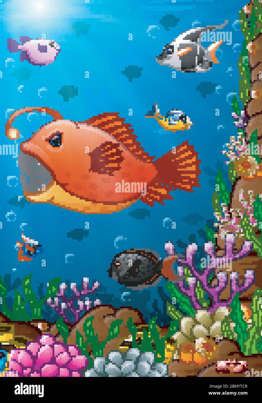 illustration of under the sea Stock Vector Image & Art - Alamy