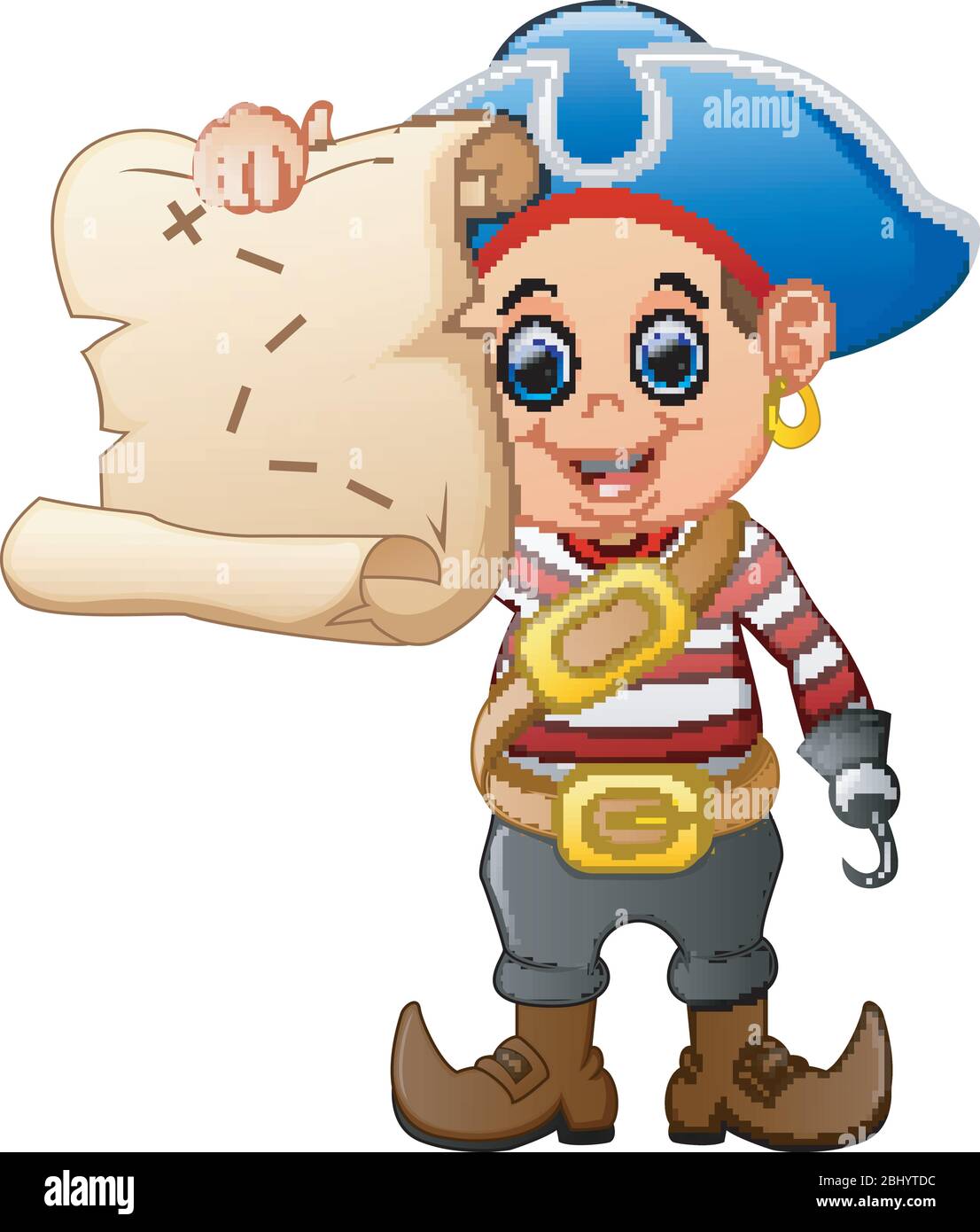 pirate holding treasure map Stock Vector Image & Art - Alamy