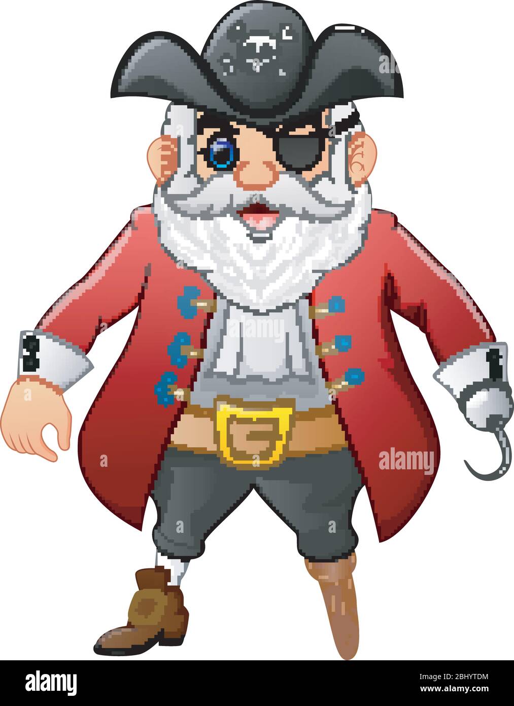 Cartoon captain pirate holding sword Stock Vector Images - Alamy