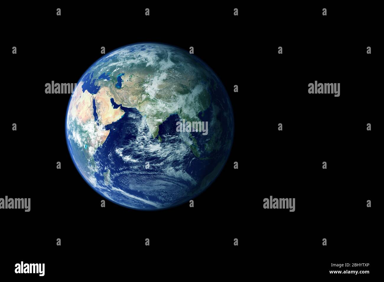 Earth on a dark background. Elements of this image were furnished by ...
