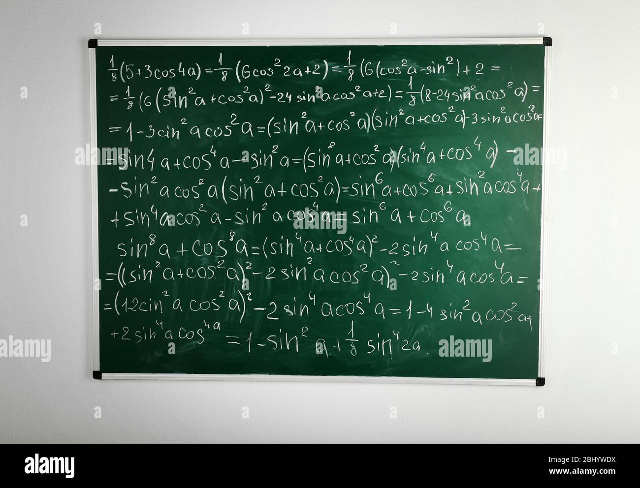 Math formulas on blackboard background Stock Photo - Alamy