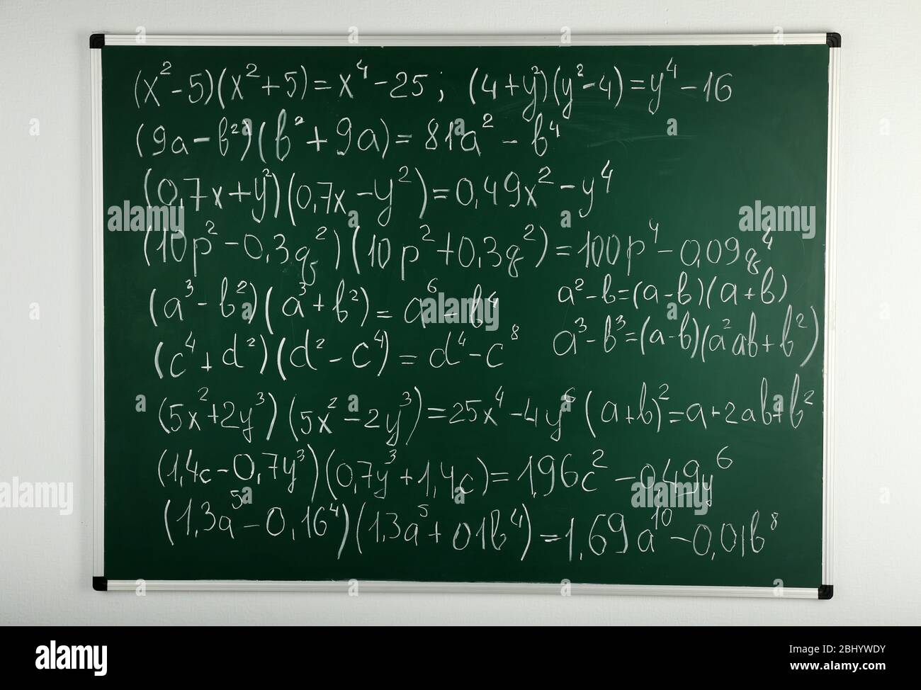 Complex math formulas on chalkboard hi-res stock photography and images ...