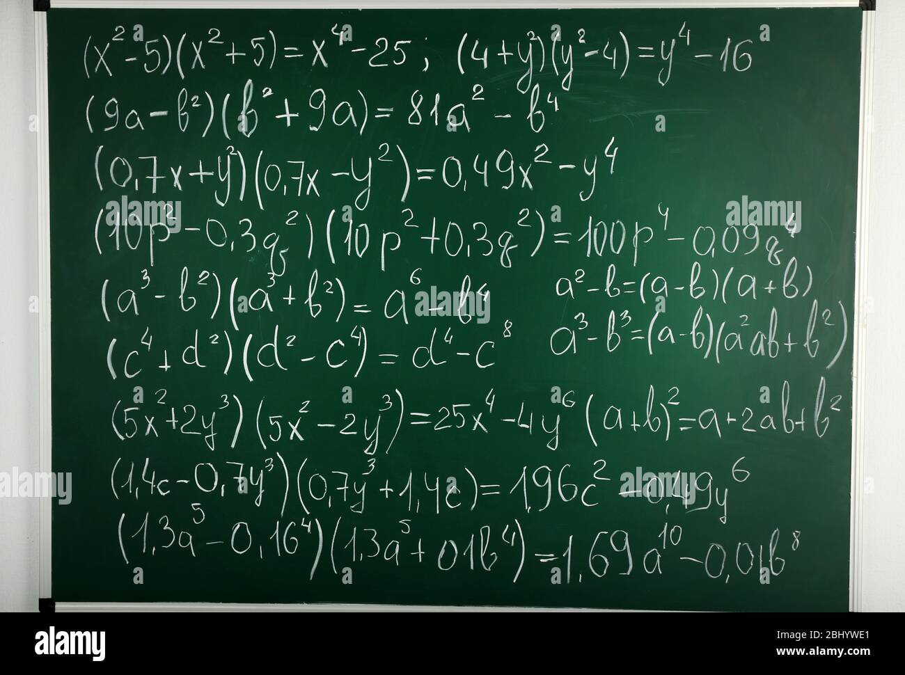 Math formulas on blackboard background Stock Photo - Alamy