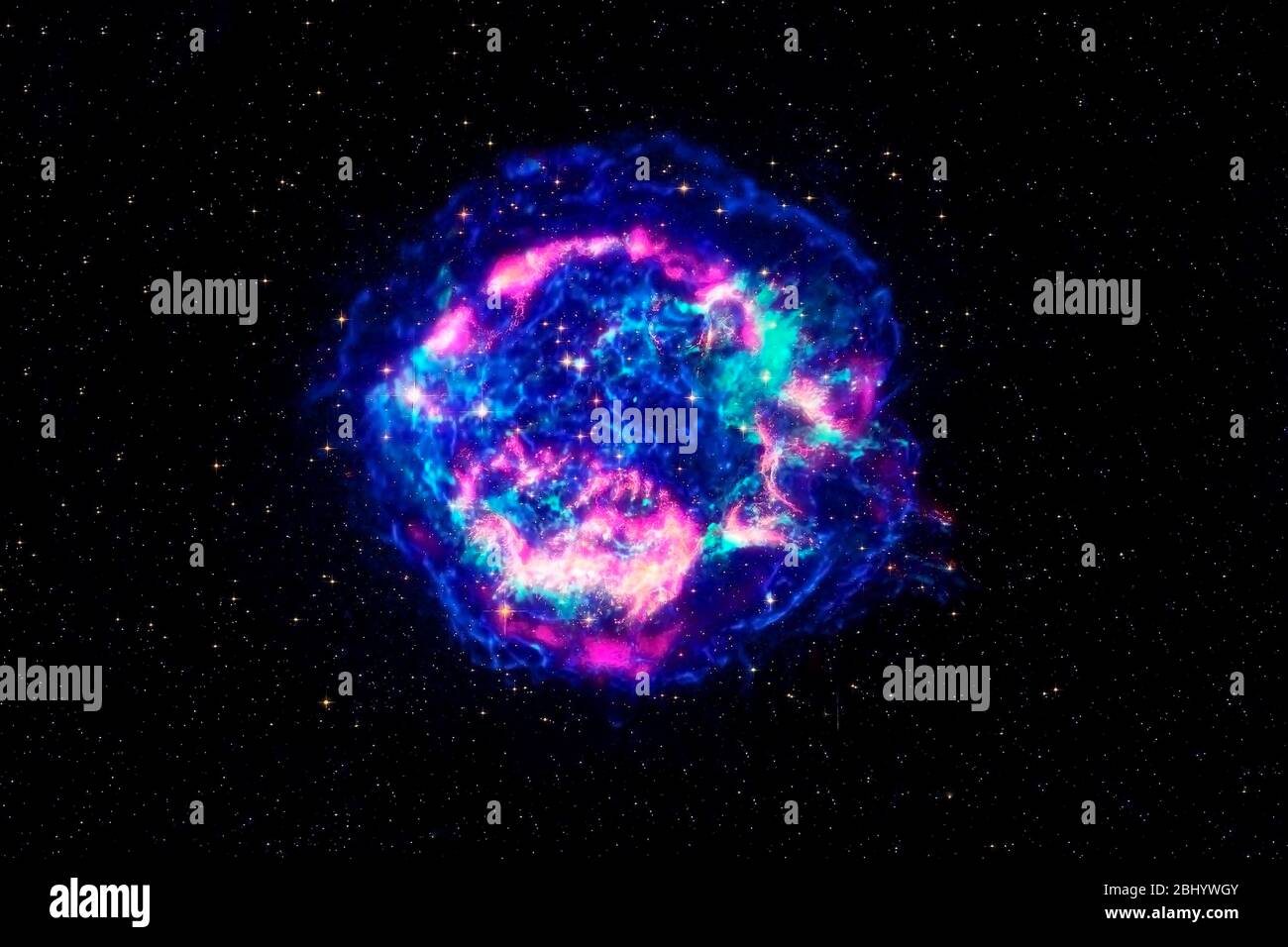 Beautiful colored nebula in space. Elements of this image furnished by ...