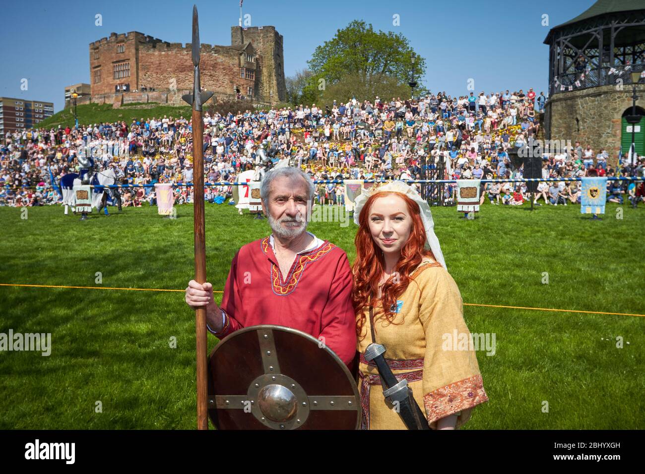 St George's Day Tamworth Castle Grounds Stock Photo - Alamy