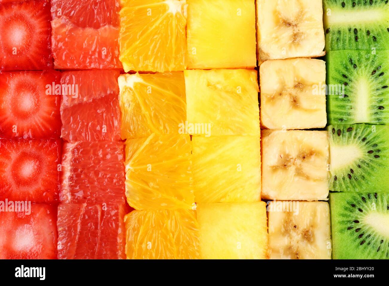 Sliced fruits background Stock Photo - Alamy