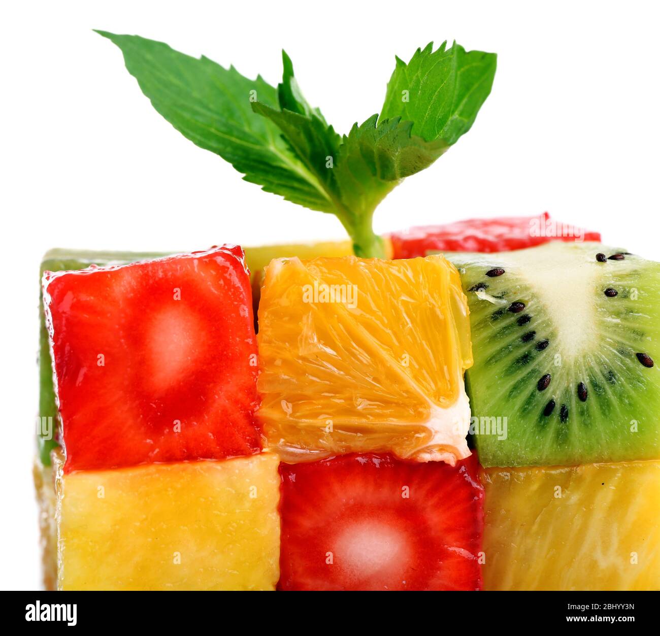 Cube formed from sliced fruits isolated on white Stock Photo - Alamy