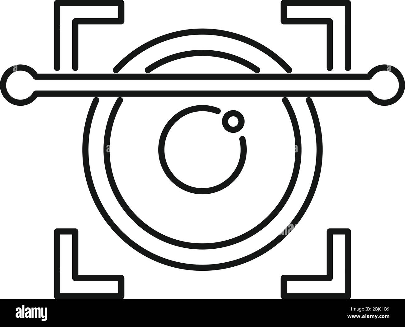 Iris scanning icon. Outline iris scanning vector icon for web design ...