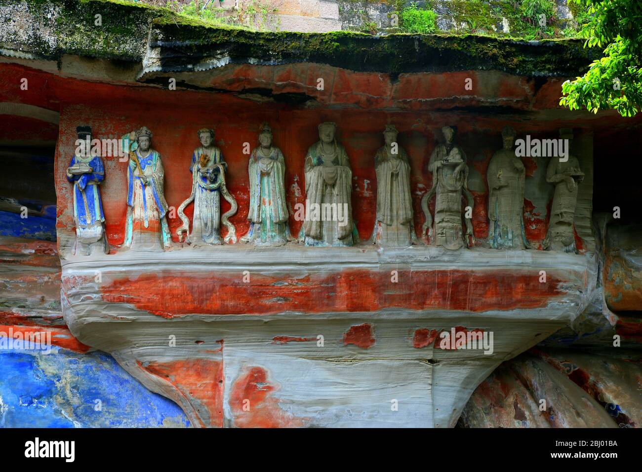 Nine Buddha statues (Southern Song Dynasty) on the upper wall of Shijia ...