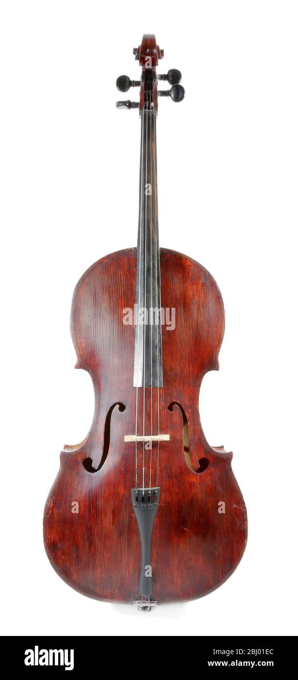 Cello isolated ob white Stock Photo - Alamy