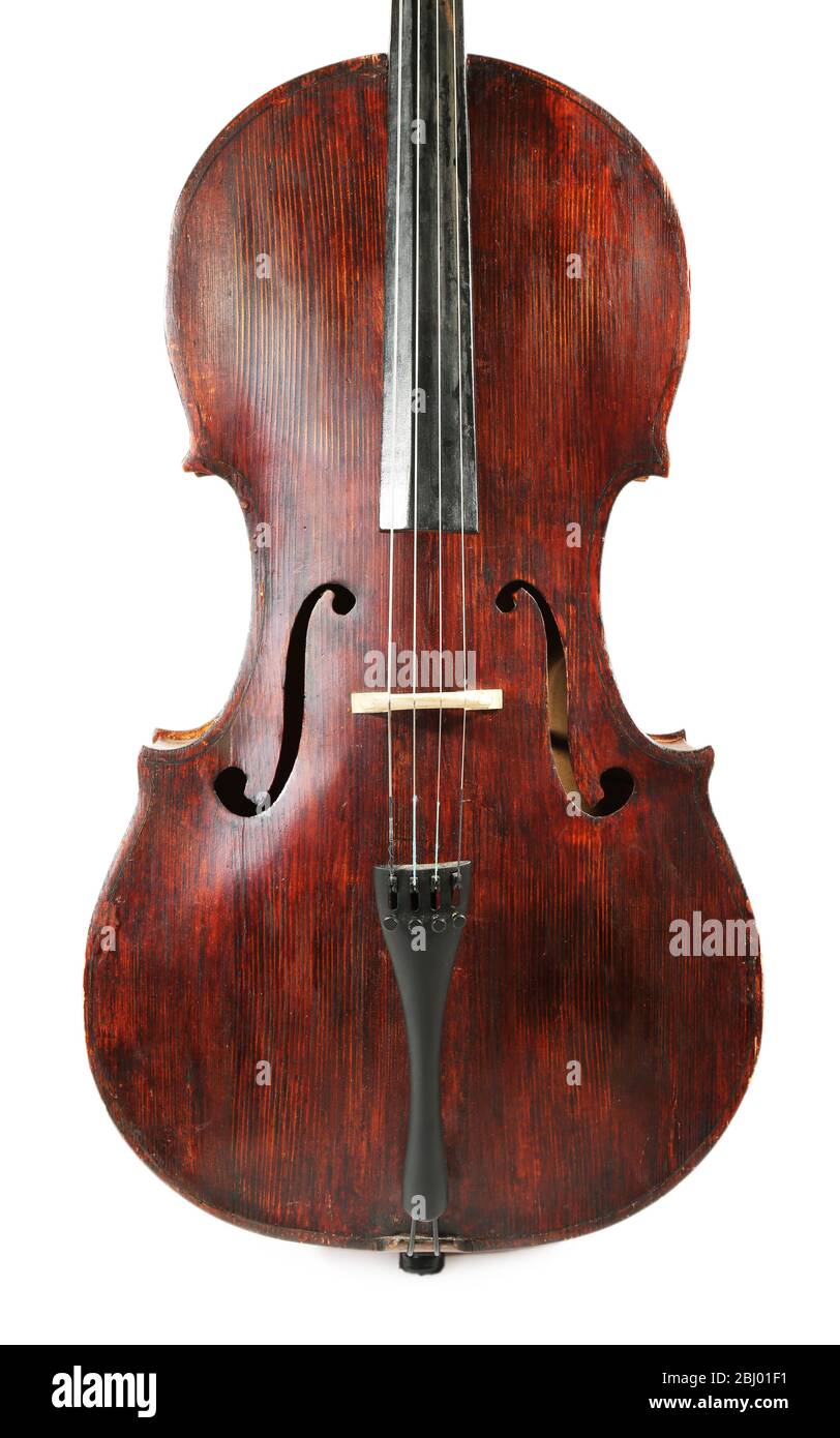 Cello isolated ob white Stock Photo - Alamy
