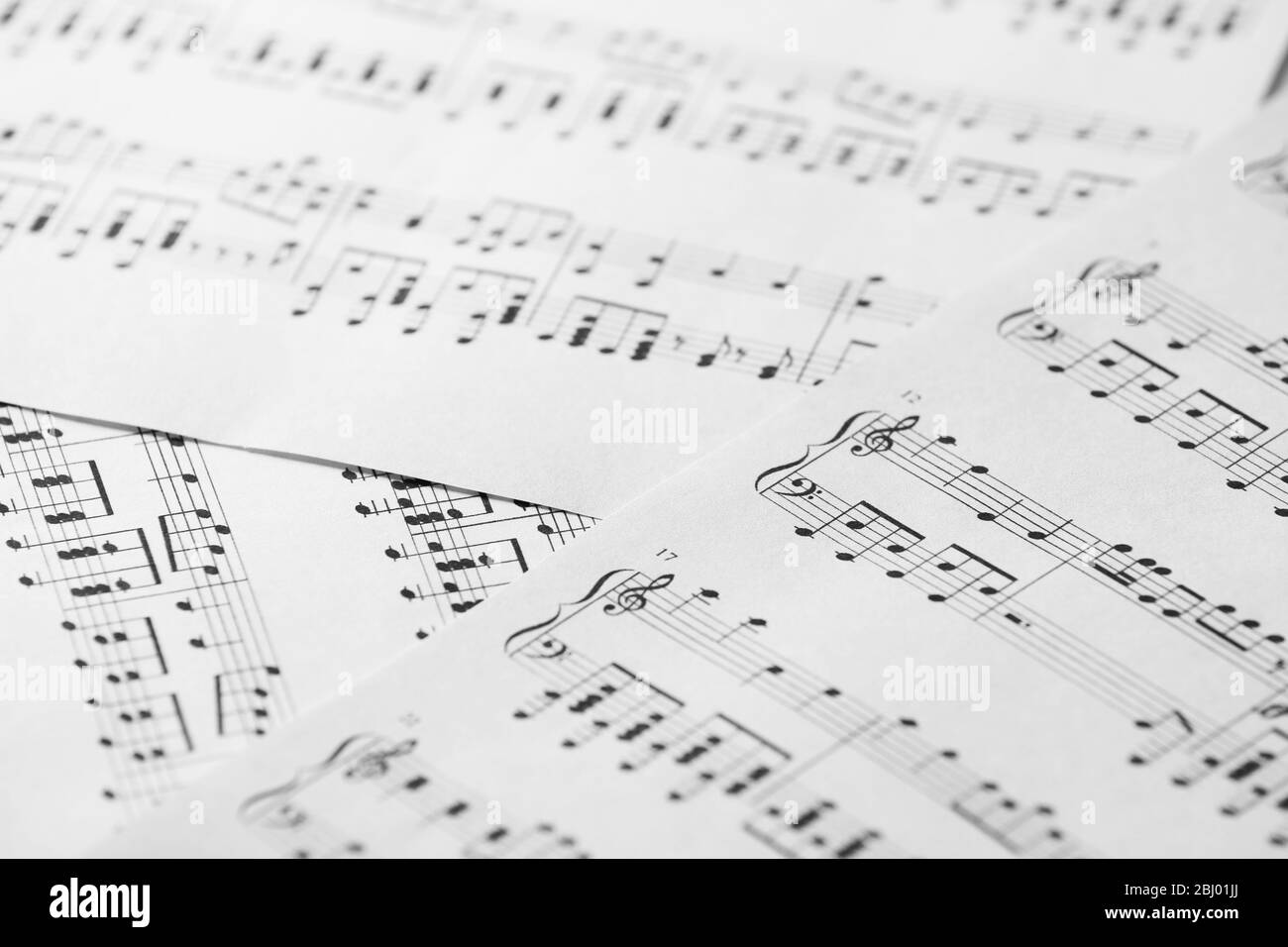 Music notes background Stock Photo - Alamy